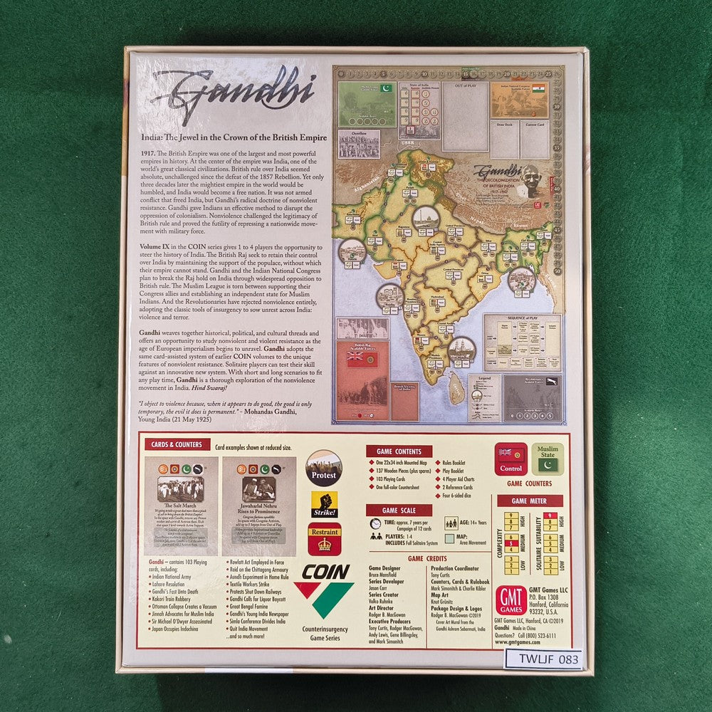 Gandhi: The Decolonization of British India, 1917-1947 - GMT Games - V ...