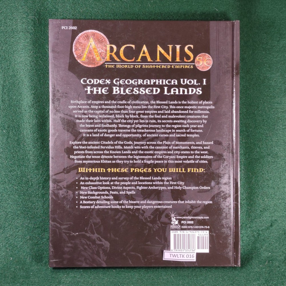 The Blessed Lands: Codex Geographica Vol. I - Arcanis RPG - Hardcover – The War Library