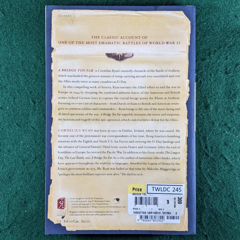 A Bridge Too Far - Cornelius Ryan - softcover – The War Library