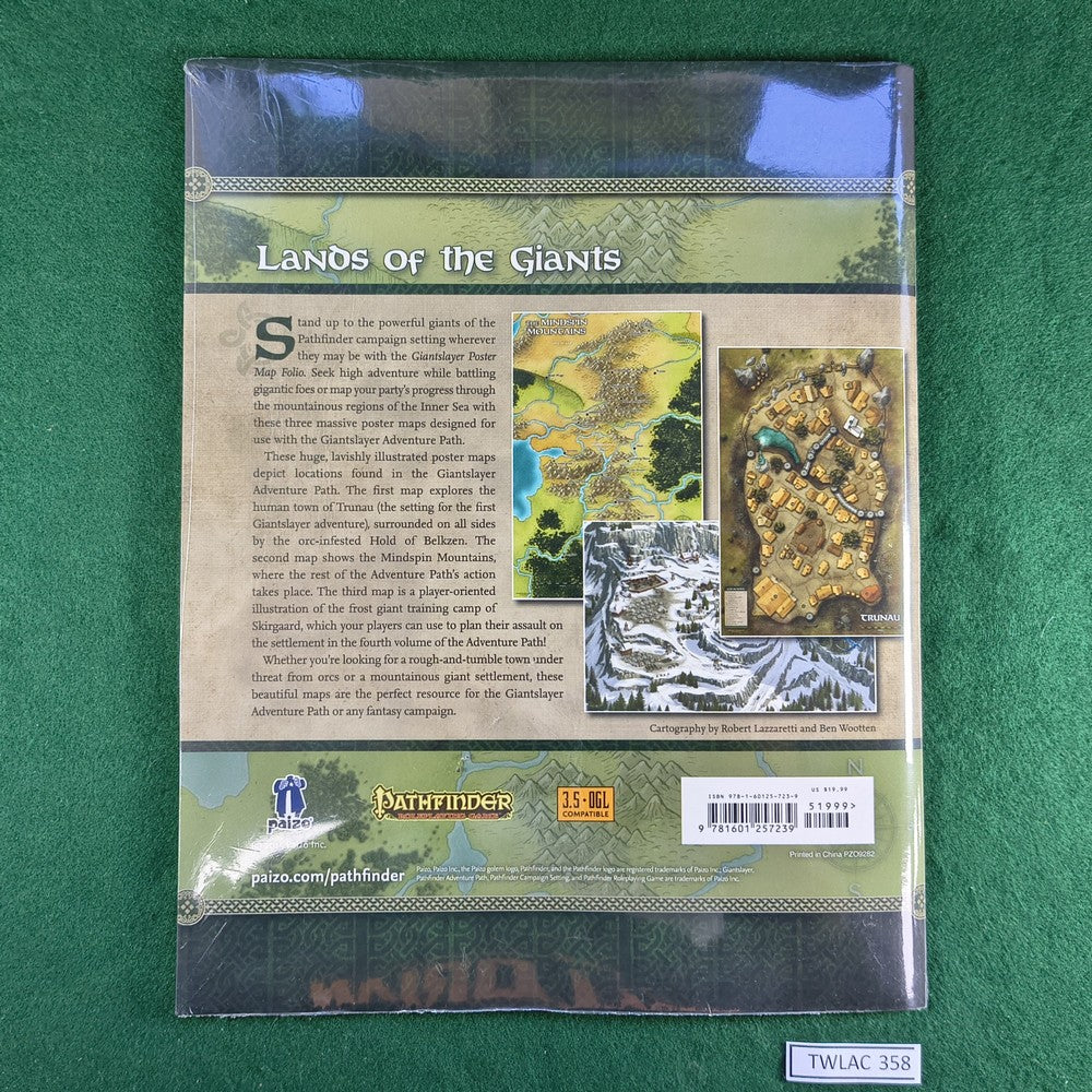 Giantslayer Poster Map Folio - Pathfinder - PZO9282 - Paizo - In Shrin ...