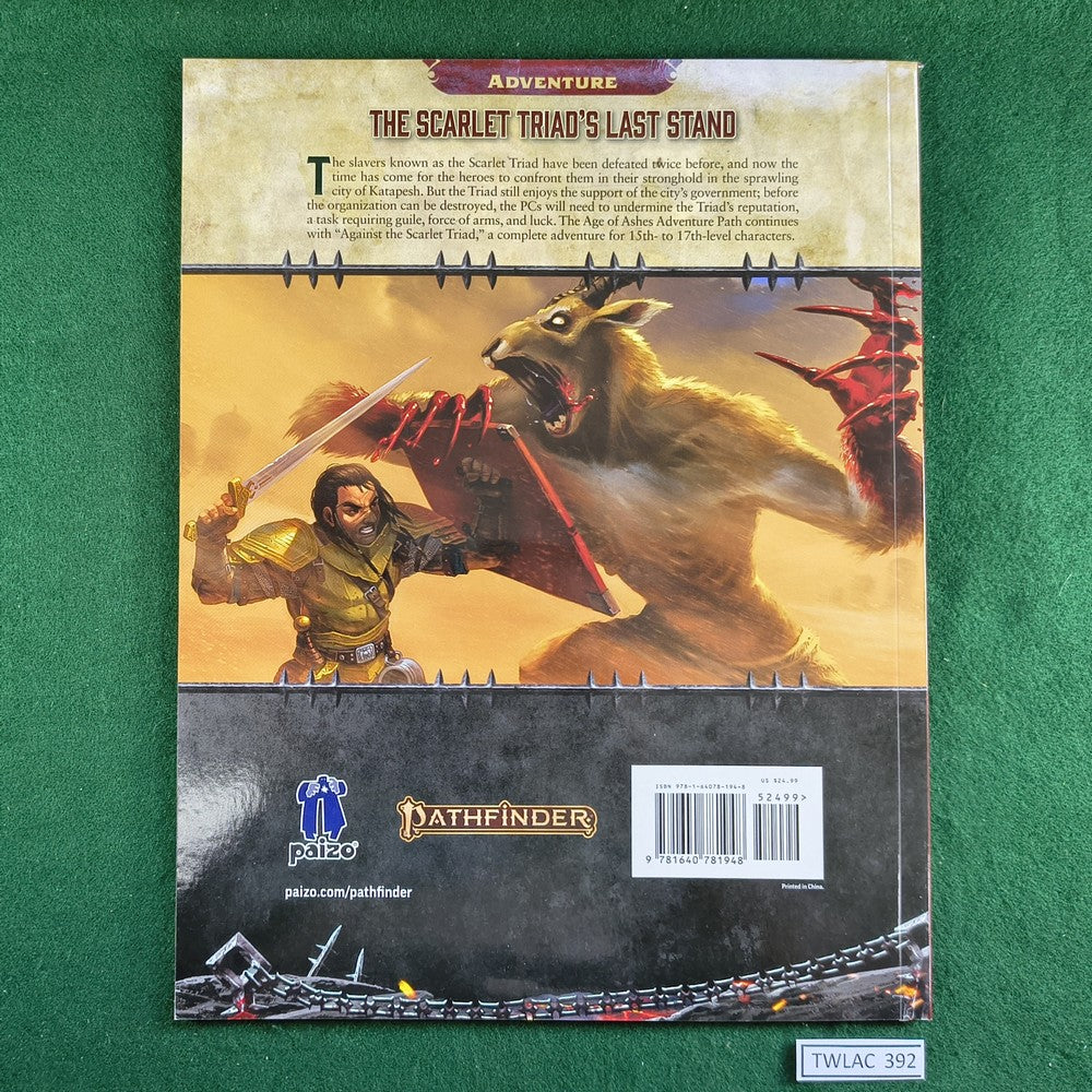 Against the Scarlet Triad (#149) - Pathfinder (2nd Ed.) - PZO90149 - P ...