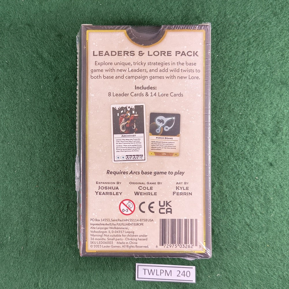 Arcs: Leaders & Lore Pack - Leder Games - In Shrinkwrap – The War Library