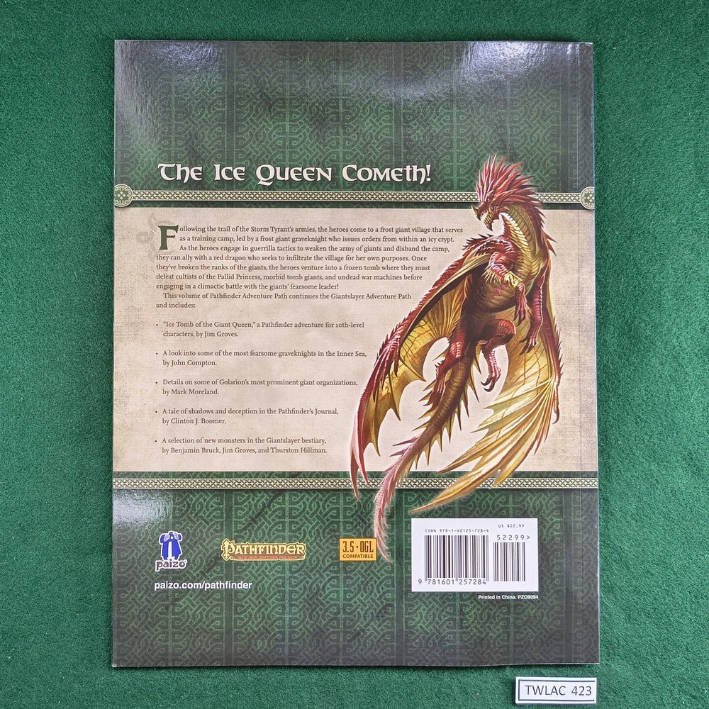 Ice Tomb of the Giant Queen (#94) - Pathfinder (1st Ed.) - PZO9094 - P ...