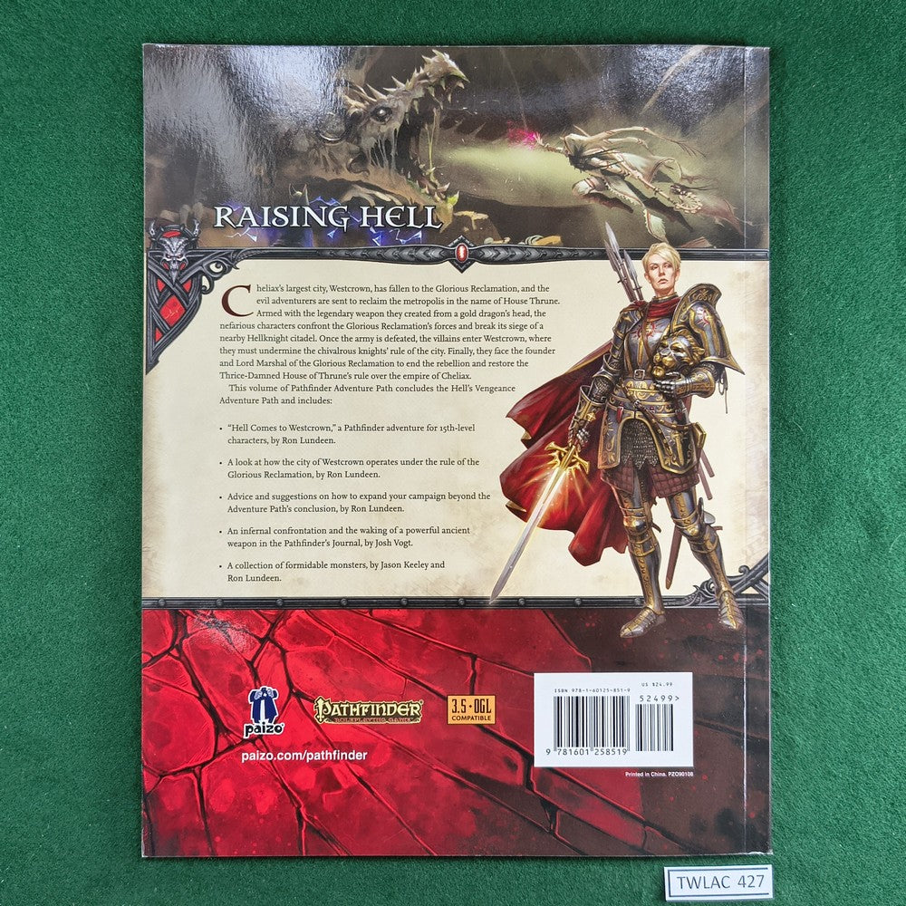 Hell Comes to Westcrown (#108) - Pathfinder (1st Ed.) - PZO90108 - Pai ...