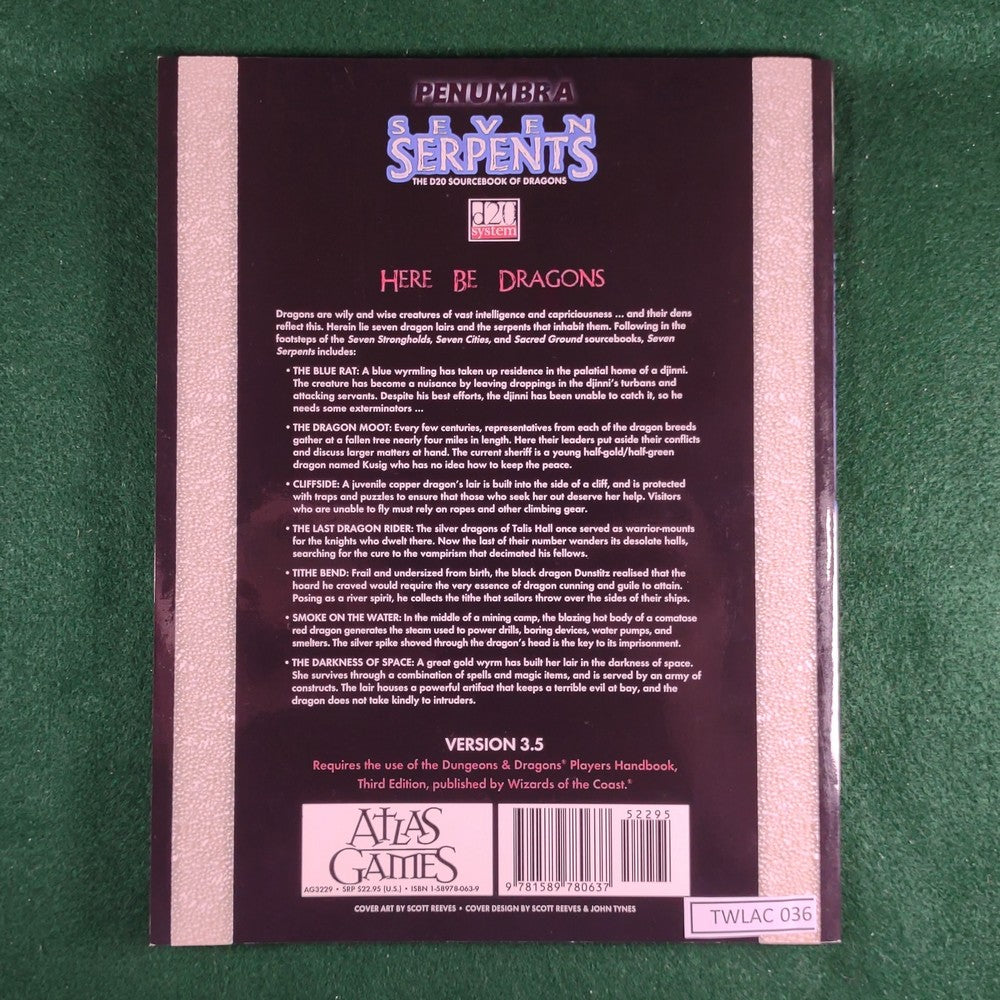 Seven Serpents: The D20 Sourcebook of Dragons - d20 system - Atlas Gam ...