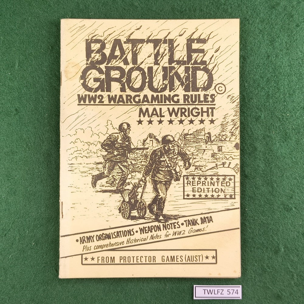 Battle Ground: WW2 Wargaming Rules (Reprinted Ed.) - Mal Wright - Soft ...