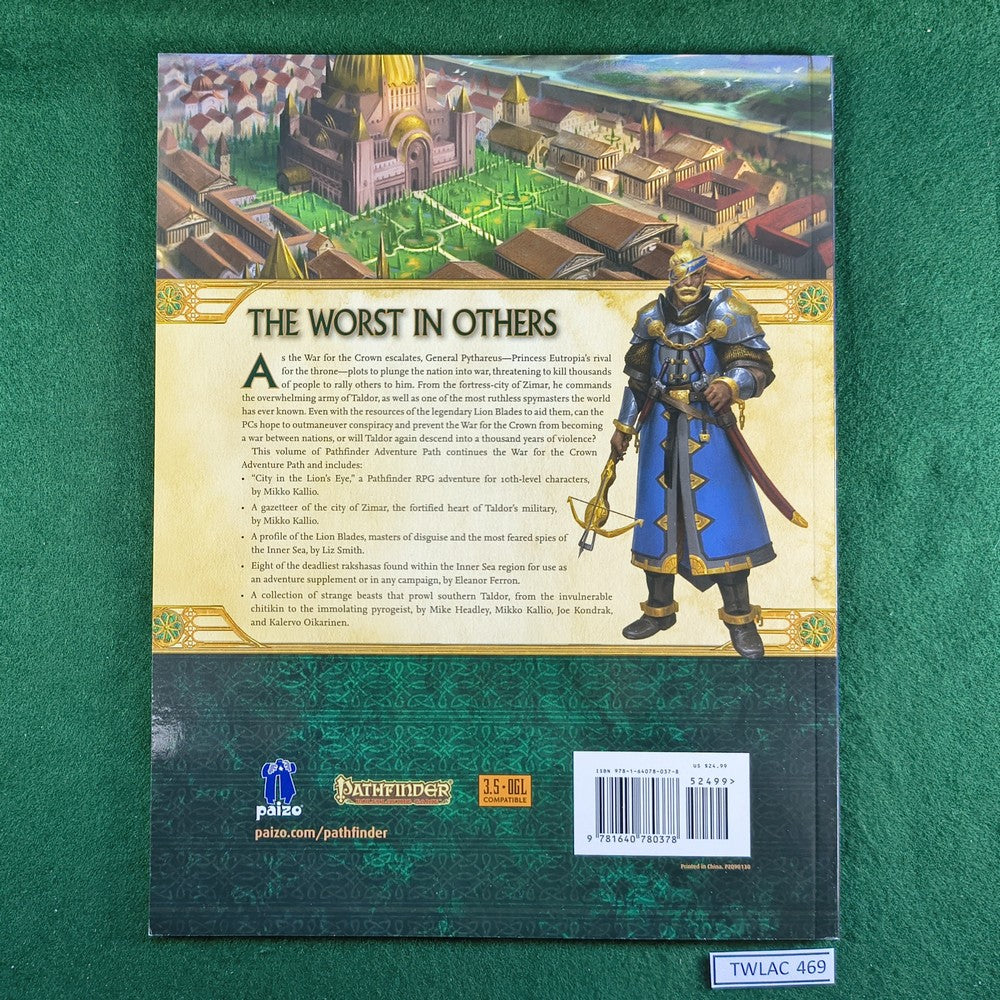 City in the Lion's Eye (#130) - Pathfinder (1st Ed.) - PZO90130 - Paiz ...