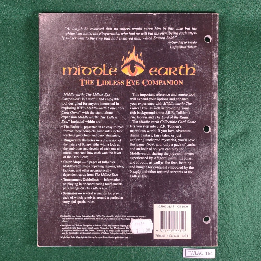 Middle Earth: The Lidless Eye Companion - MECCG - ICE3341 - Softcover ...