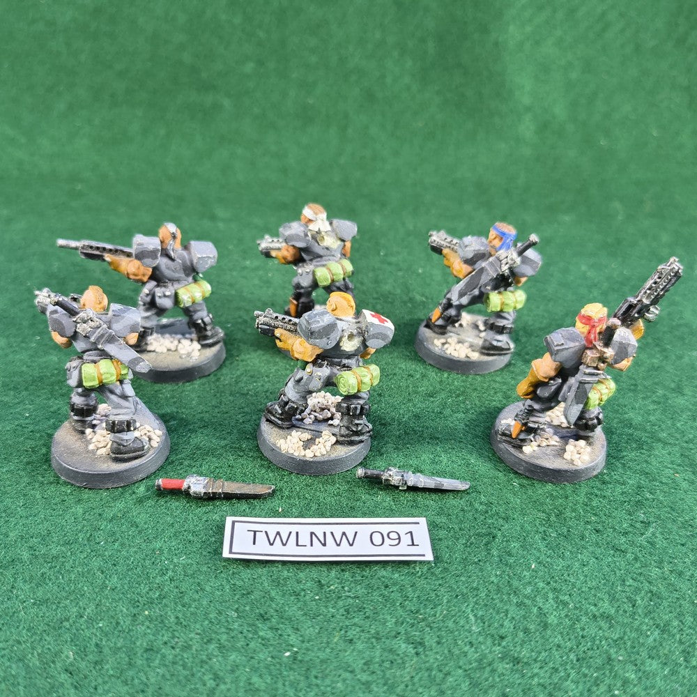 Painted Capitol Figures - 28mm - Warzone Mutant Chronicles - 6 metal f ...