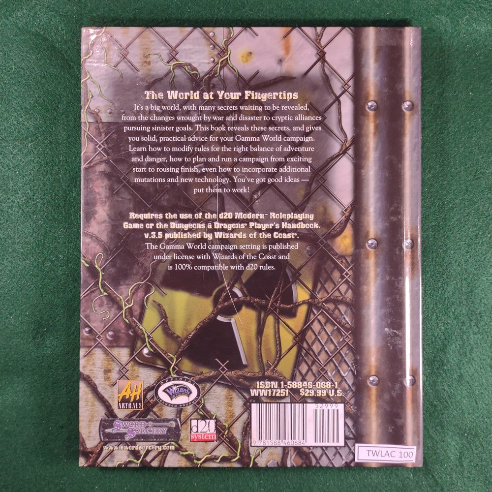 Gamma World Game Master's Guide - d20 - Sword & Sorcery - Hardcover ...