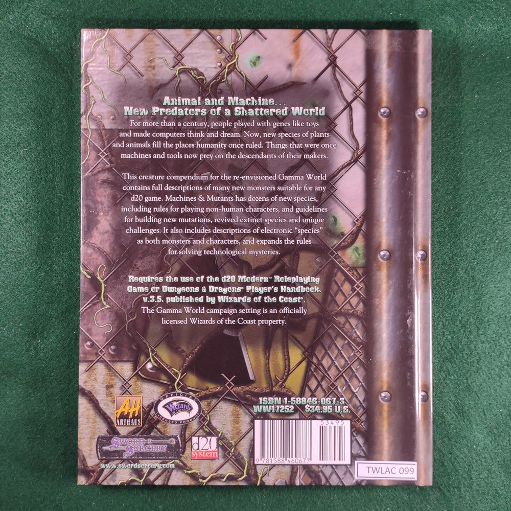 Gamma World: Machines and Mutants - d20 - Sword & Sorcery - Hardcover ...