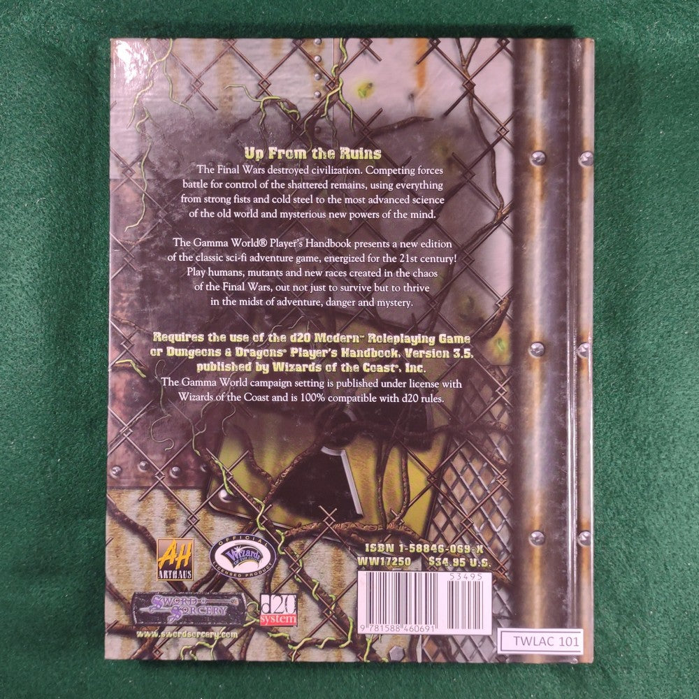 Gamma World Player's Handbook - d20 - Sword & Sorcery - Hardcover – The ...