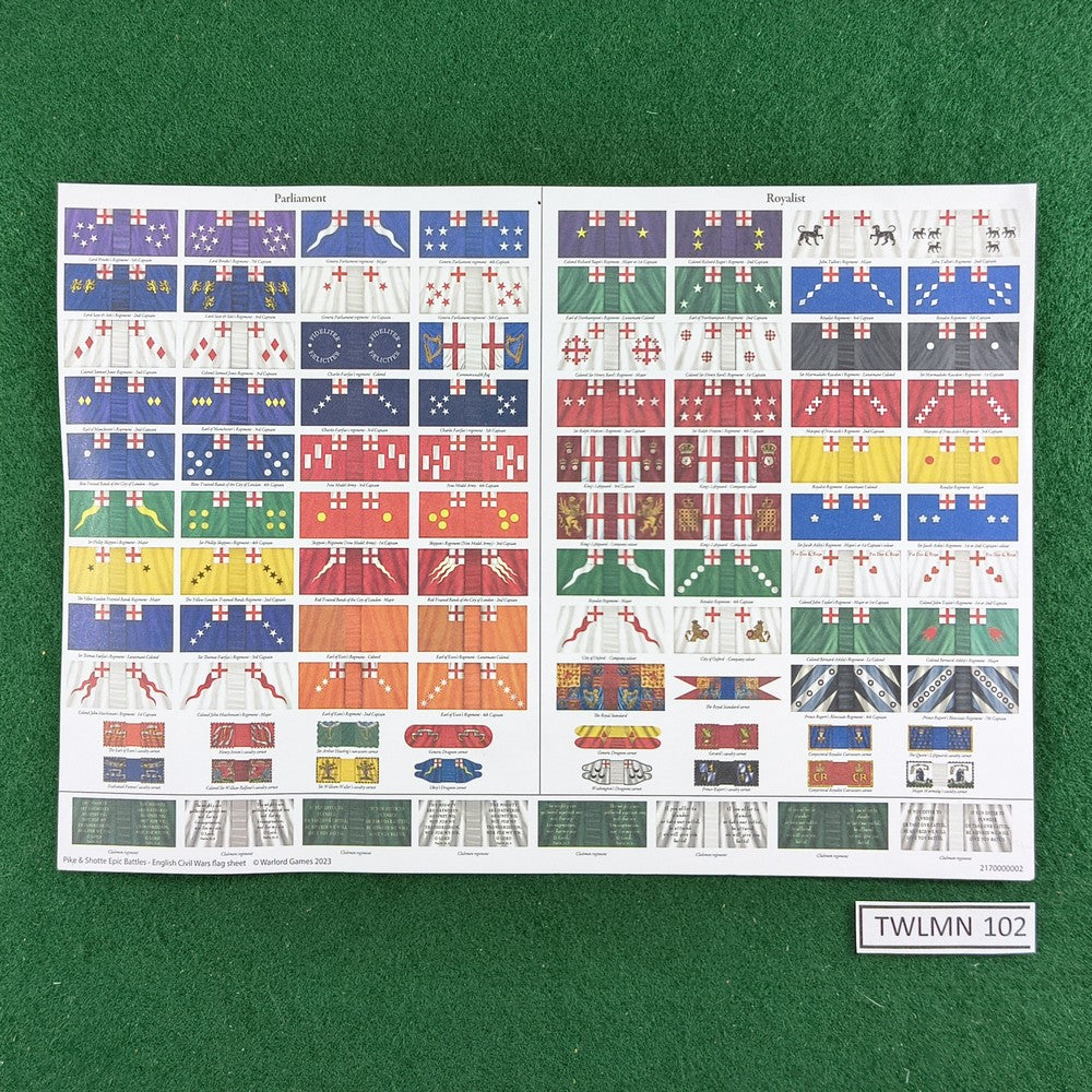 English Civil War Flag Sheet - EPIC - Warlord Games – The War Library