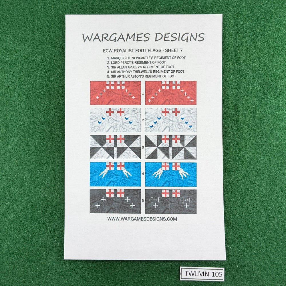 ECW Royalist Infantry Flags - 28mm - Wargames Designs - Excellent – The ...