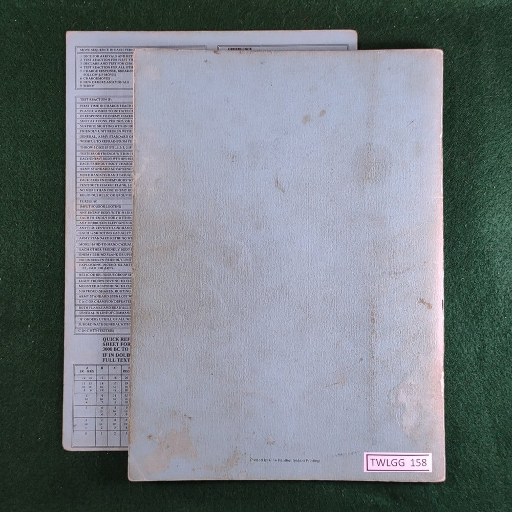 War Games Rules: 3000 BC to 1485 AD (6th Ed.) - WRG - August 1980 - So ...