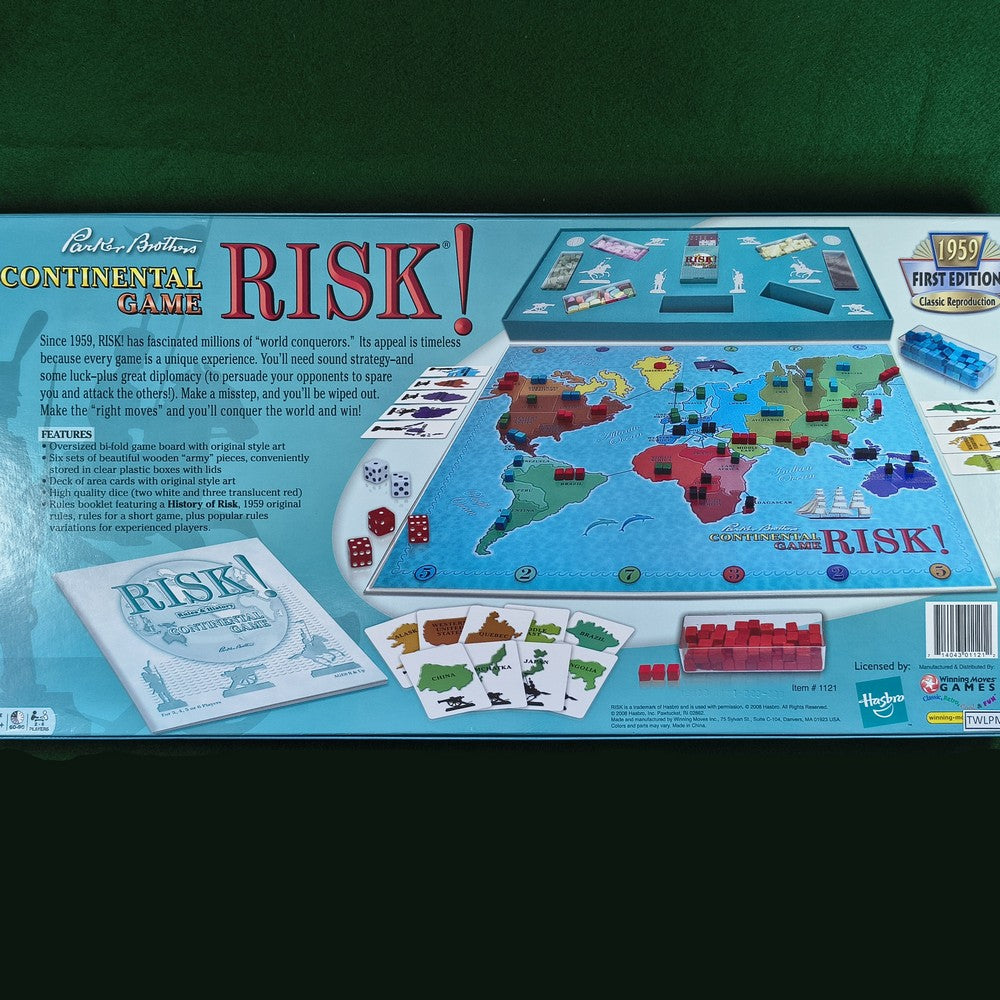 RISK!: Parker Brothers Continental Game - Hasbro – The War Library