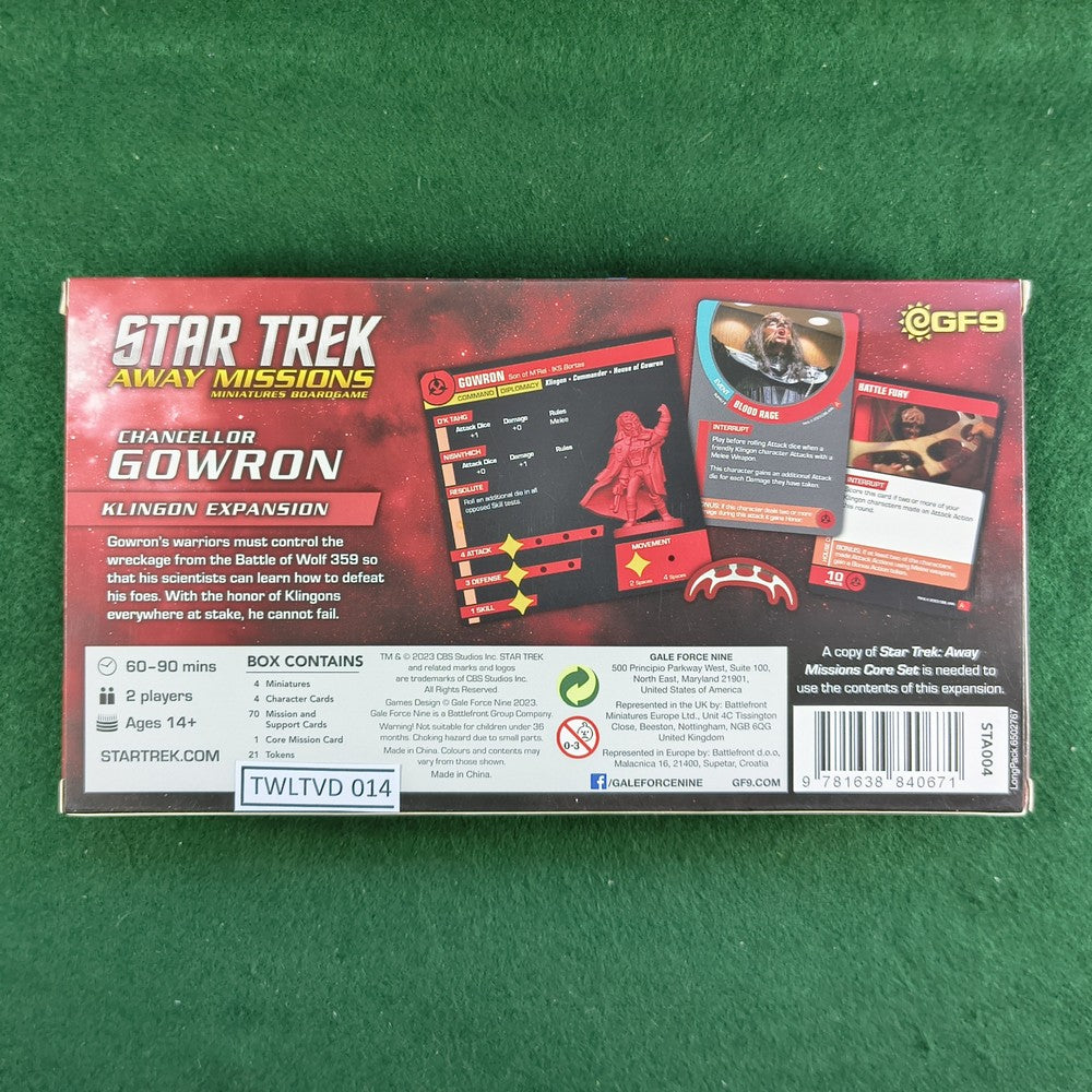 Star Trek: Away Missions - Chancellor Gowron - Klingon Expansion - Gal ...