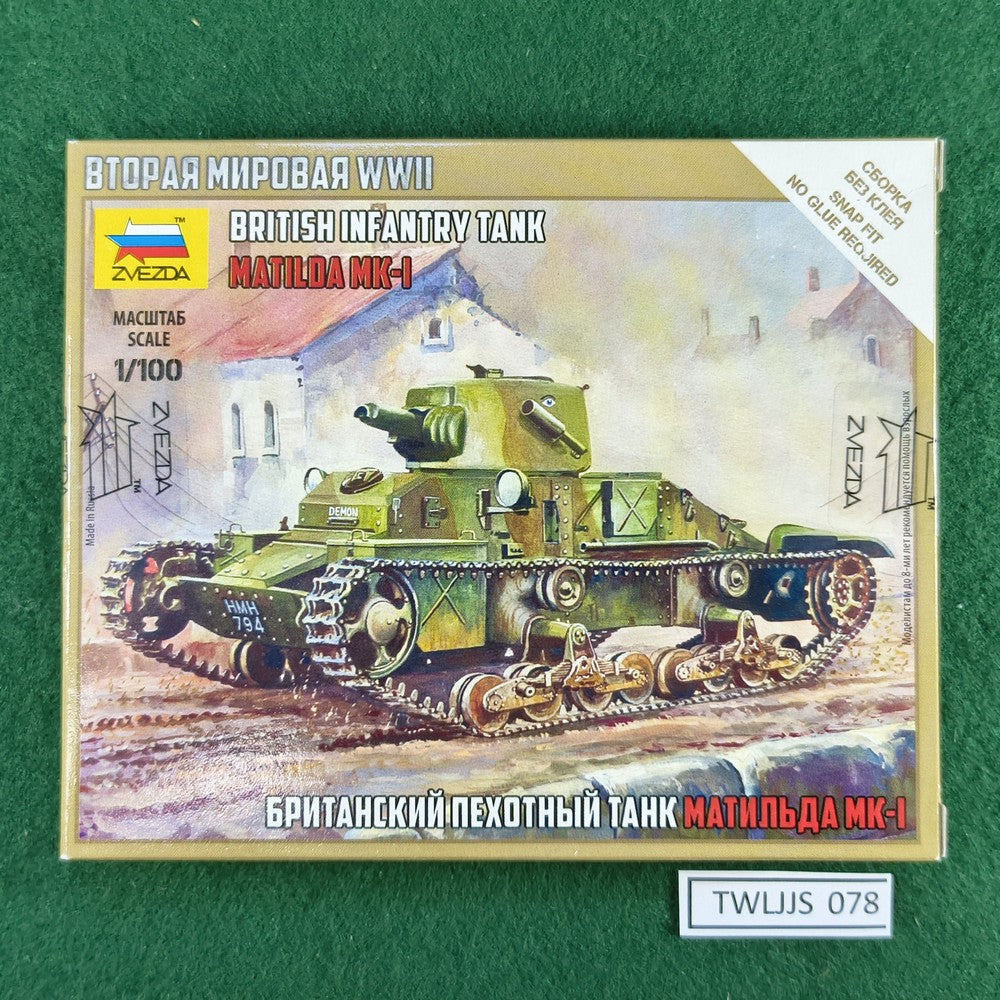 Matilda Mk I British Infantry Tank - Zvesda 6191 - 1/100 or 15mm – The ...
