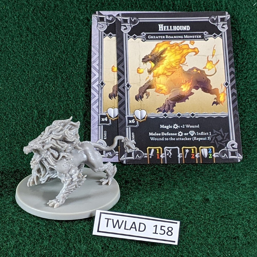 Hellhound figure - Massive Darkness - inc both cards – The War Library