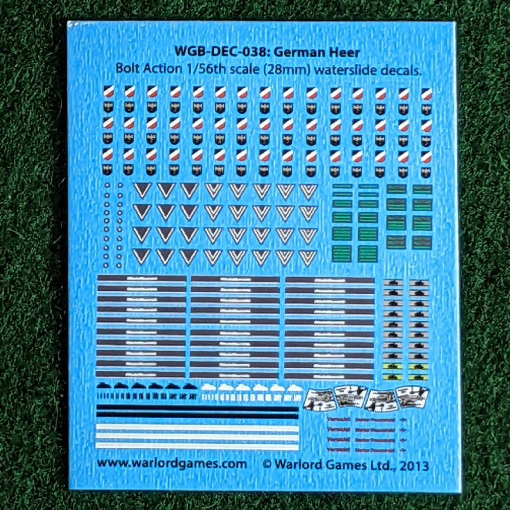 Bolt Action German Heer Decal sheet - for 1/56 or 28mm miniatures – The ...
