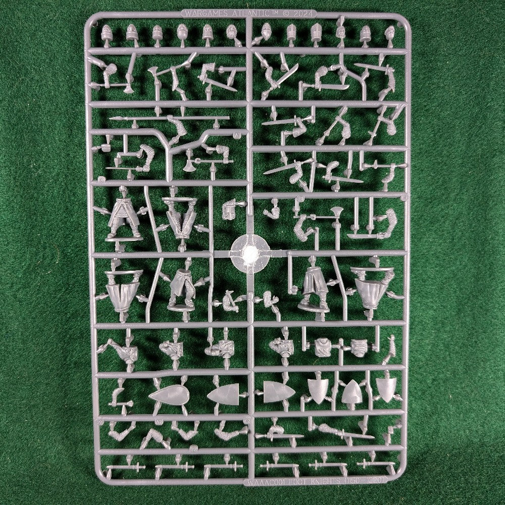 Foot Knights 1150-1320 - Baron's War Sprue - Wargames Atlantic - 6 fig ...