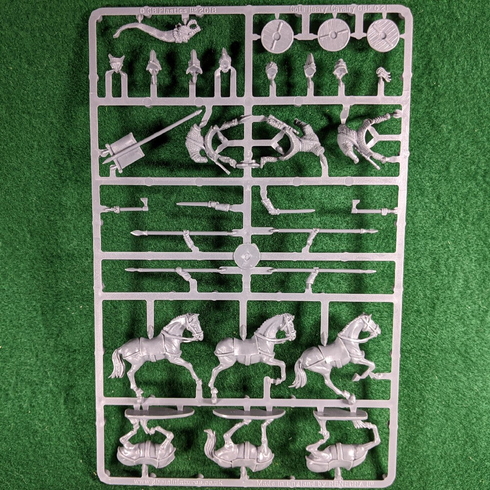 Goth Noble Cavalry sprue - 3 mounted figures - Gripping Beast – The War ...