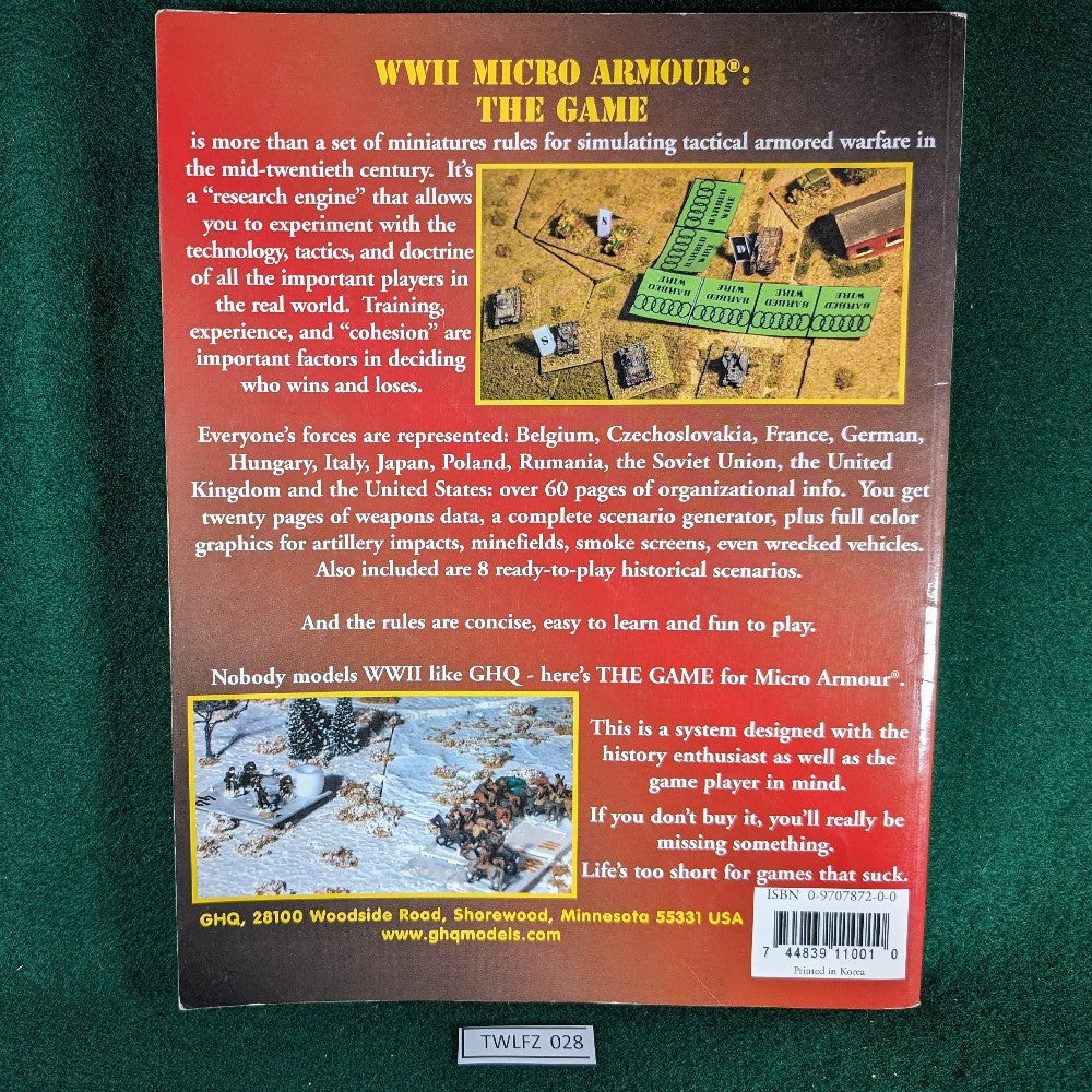 WWII Micro Armour The Game Rules (1st Edition) - GHQ – The War Library
