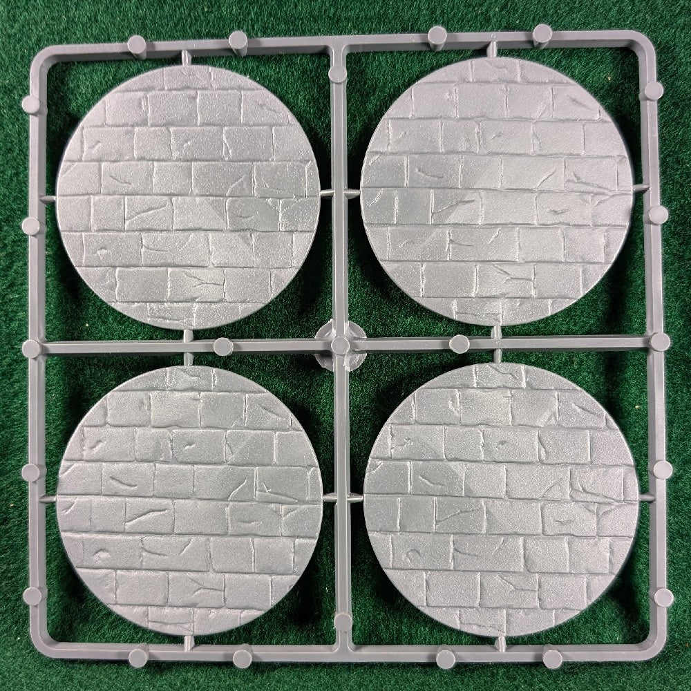 Renedra Bases - 60mm Diameter Round Paved Effect Wargaming Bases (4 ...