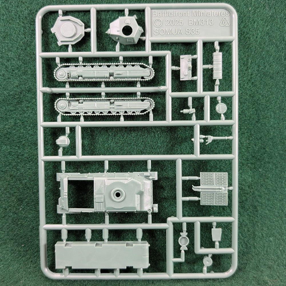 Somua S-35 French tank sprue - plastic - Flames of War – The War Library