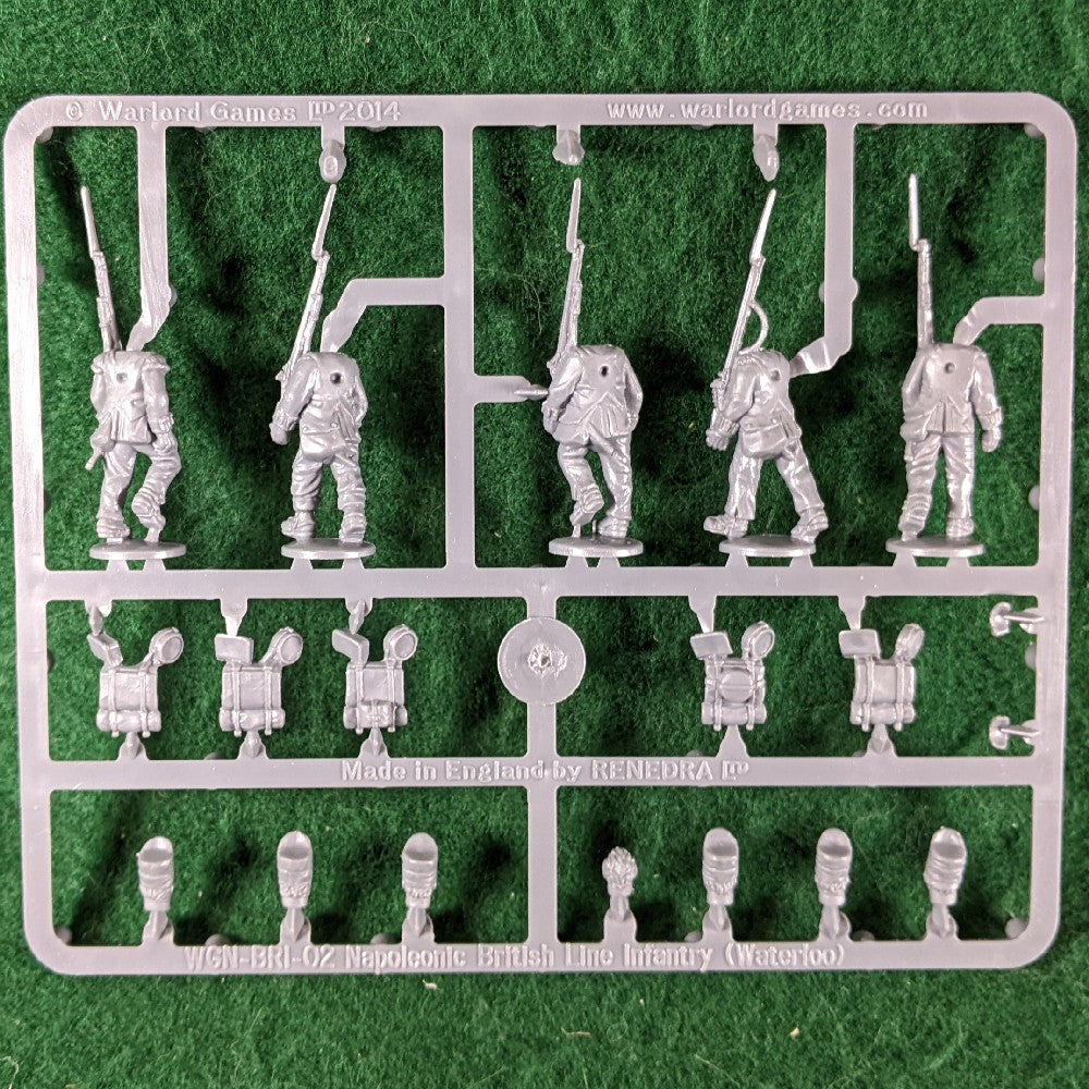 Waterloo British Line Infantry sprue - 5 miniatures - Warlord Games ...