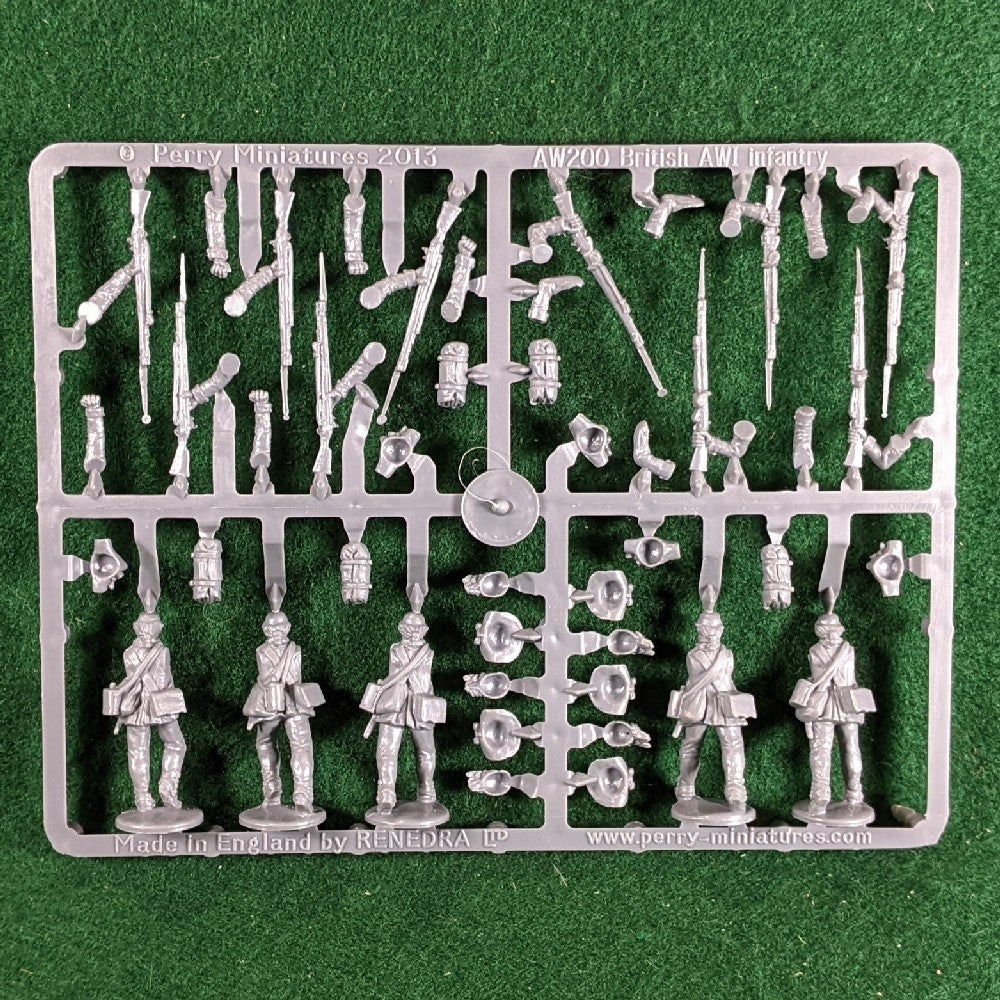 American War of Independence British Infantry - 1 Sprue - 5 Miniatures ...