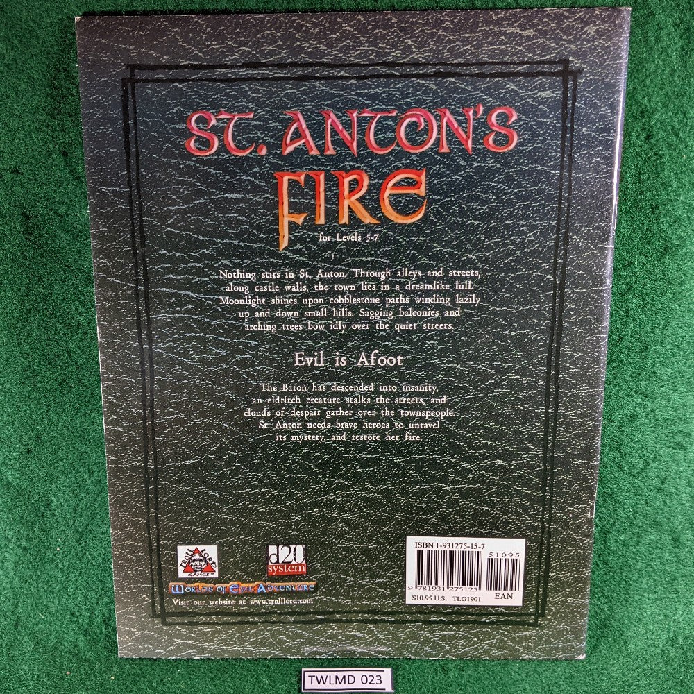 St Anton's Fire - for Dungeons & Dragons 3rd Edition - d20 - Troll Lor ...