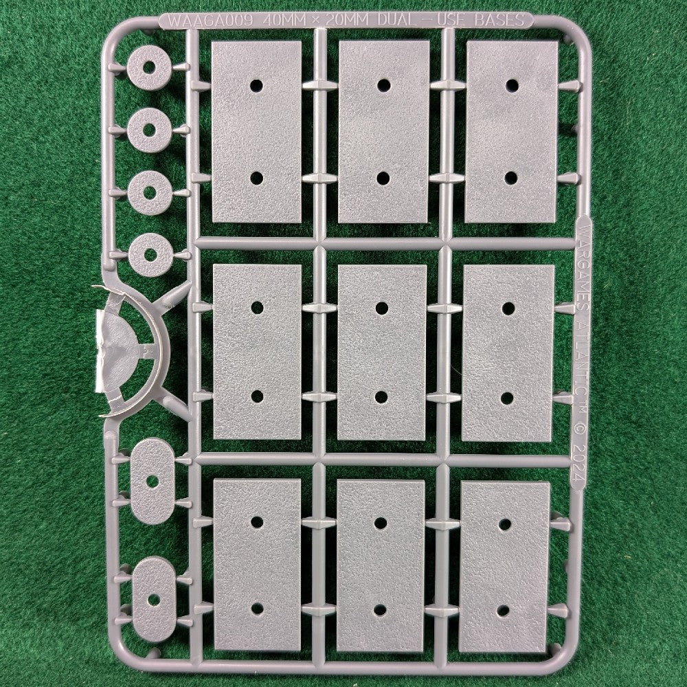 20x40mm Rectangular Lipped Wargaming Bases with Magnet Holes - Wargame ...