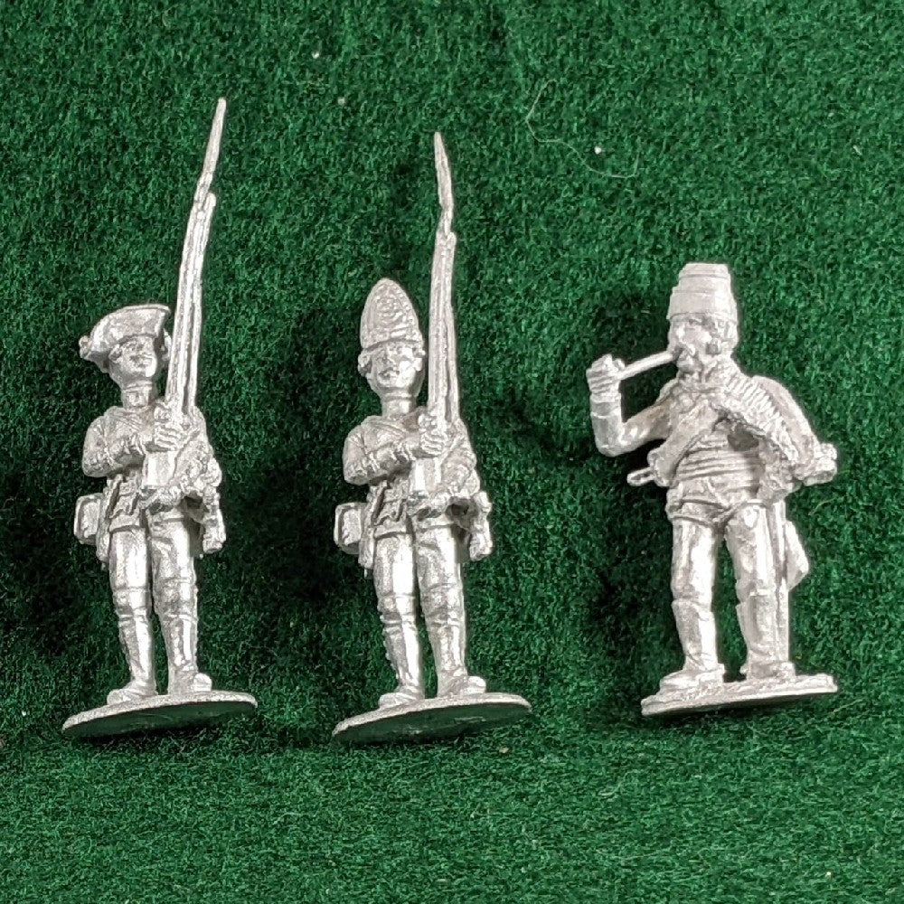 Prussian Seven Years War infantry assorted - 6 metal miniatures - Blac ...