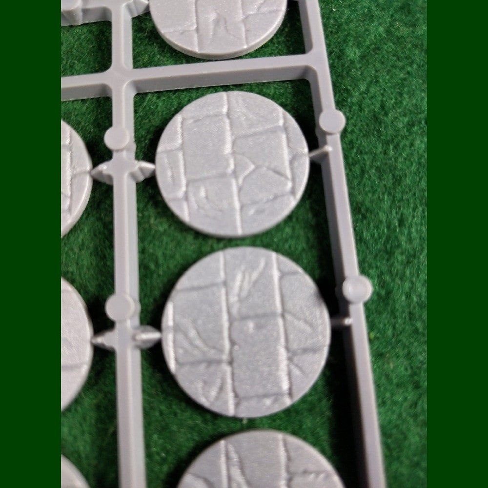 25mm Round Paved effect Wargaming Bases (26) - 1 sprue - Renedra Bases ...