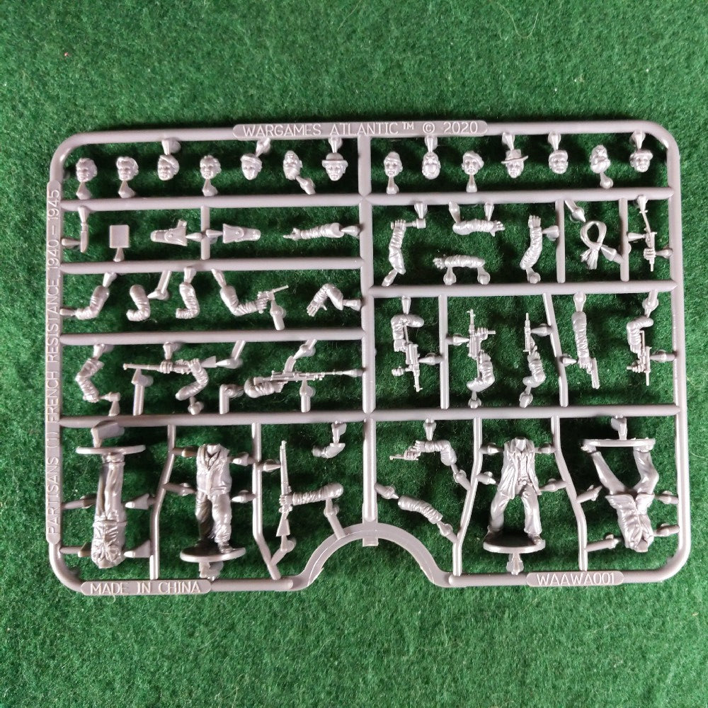 French Resistance WWII Partisans Sprue - Wargames Atlantic - 4 figures ...