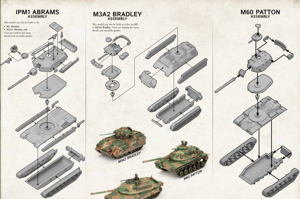 IPM1 Abrams Tank sprue - Battlefront/Team Yankee – The War Library